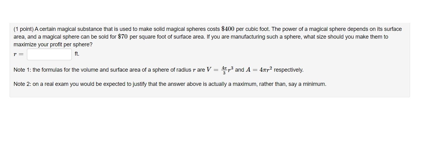 Solved (1 point) A certain magical substance that is used to | Chegg.com