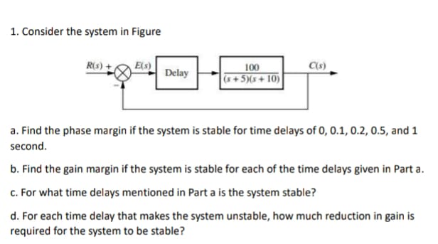 Solved 1. Consider the system in Figure a. Find the phase | Chegg.com