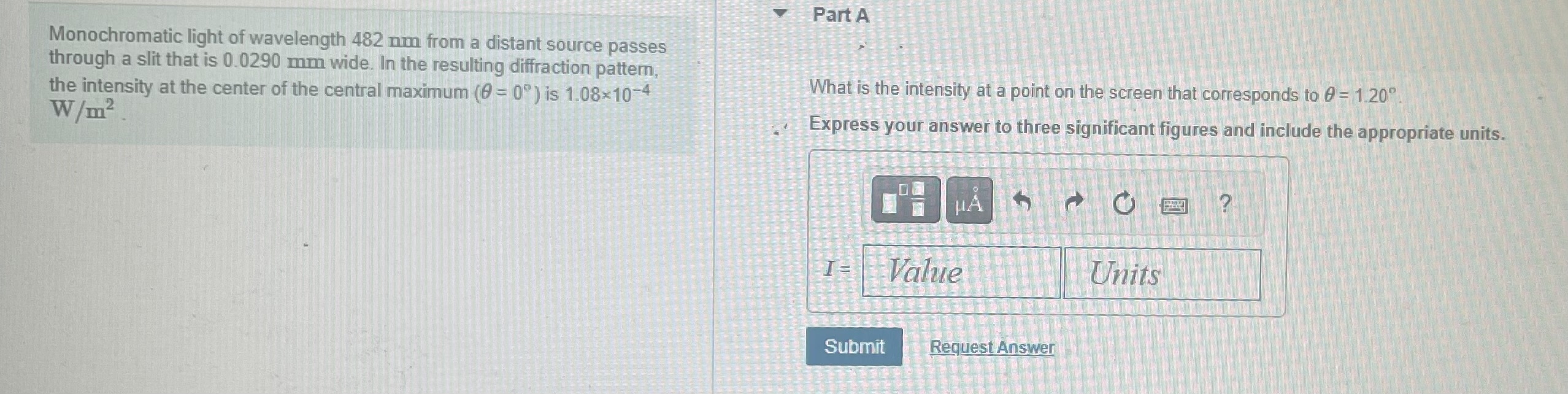 Solved Monochromatic Light Of Wavelength 482nm ﻿from A