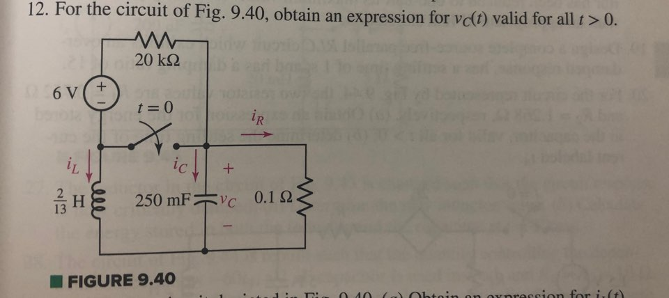 Solved 12. For the circuit of Fig. 9.40, obtain an | Chegg.com