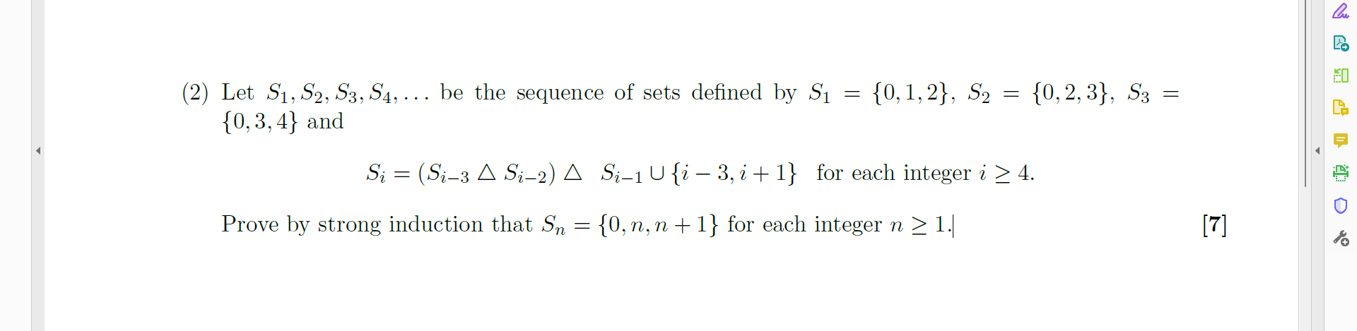= {0,1,2}, S2 = {0,2,3}, S3 (2) Let S1, S2, S3, S4, | Chegg.com