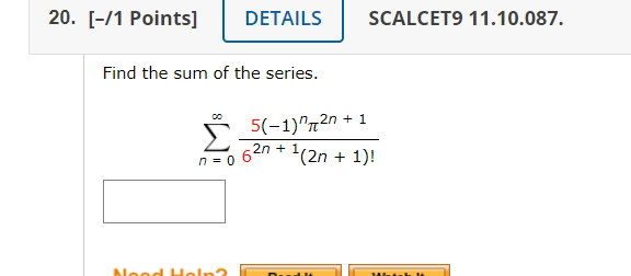 Solved Find the sum of the series. | Chegg.com