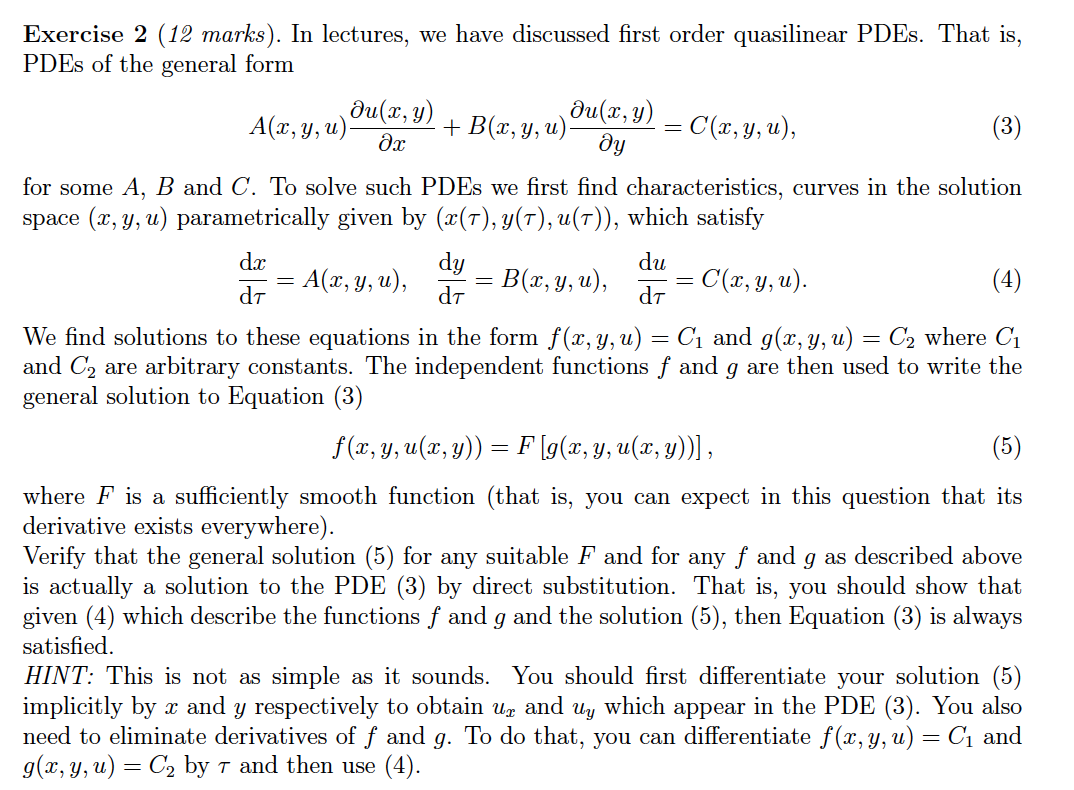 Solved Exercise 2 (12 marks). In lectures, we have discussed | Chegg.com