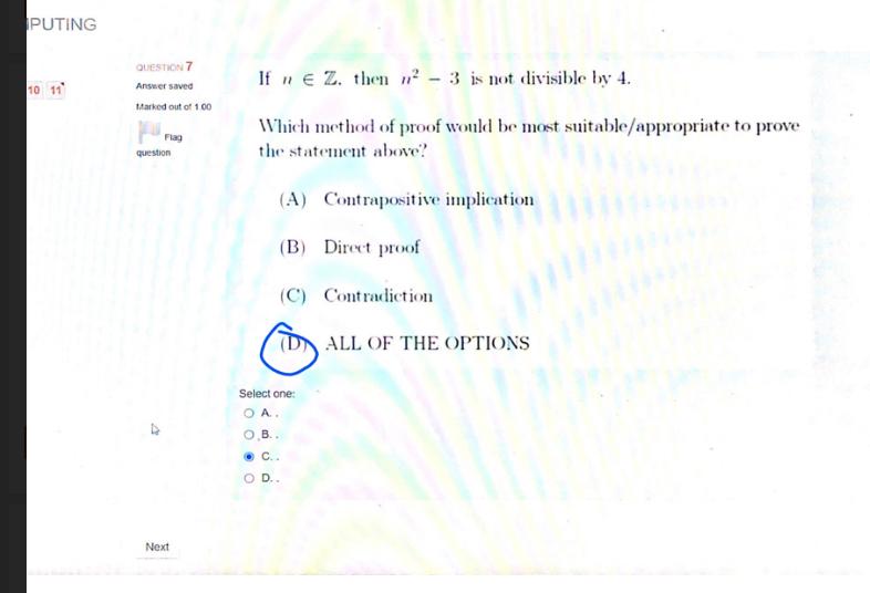 Solved If a,b∈Z, then a2−4b =2. Which method of proof would | Chegg.com