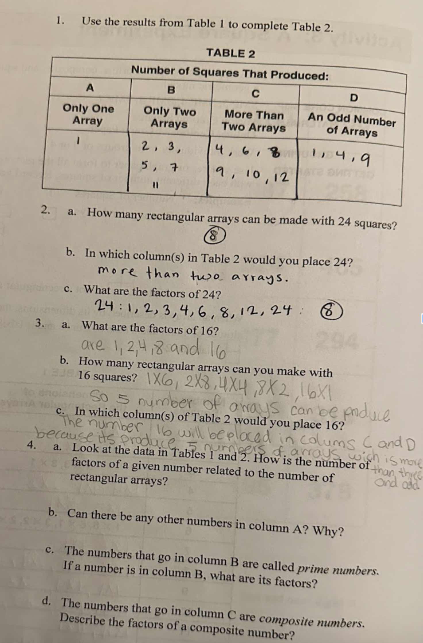 Solved ABLE 2a. ﻿How many rectangular arrays can be made | Chegg.com