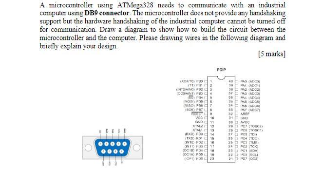 Solved A microcontroller using ATMega328 needs to | Chegg.com