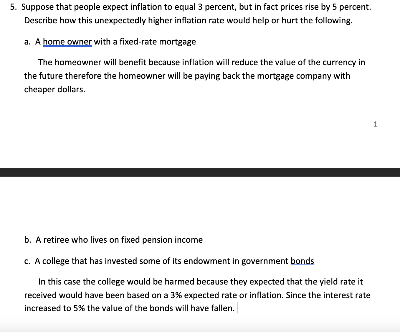 Solved 5. Suppose that people expect inflation to equal 3 | Chegg.com