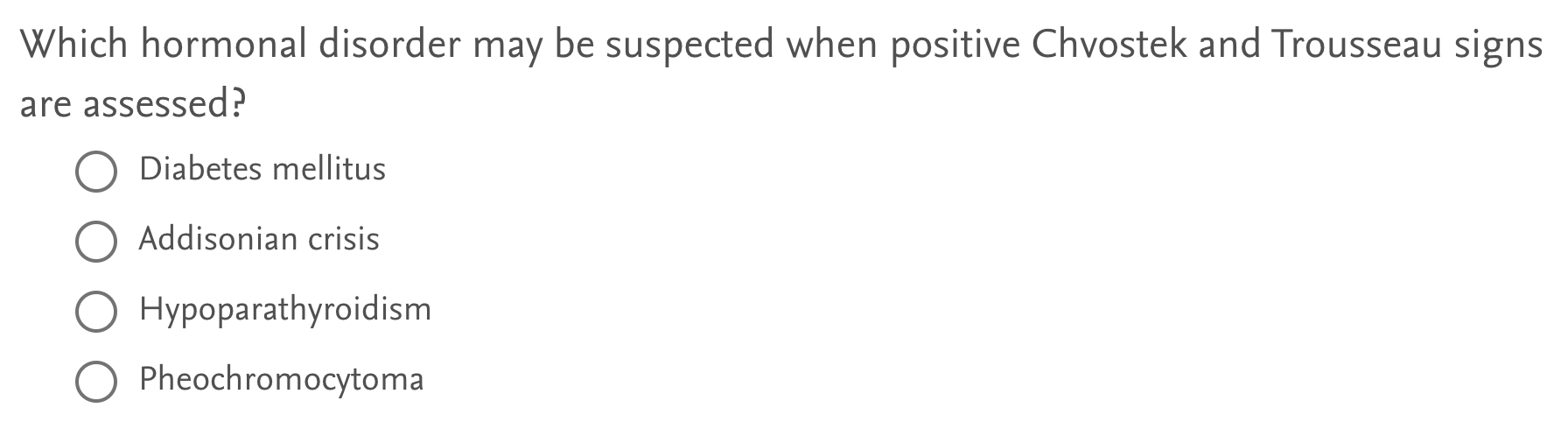 Solved Which hormonal disorder may be suspected when | Chegg.com