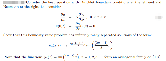 Solved D = Consider the heat equation with Dirichlet | Chegg.com
