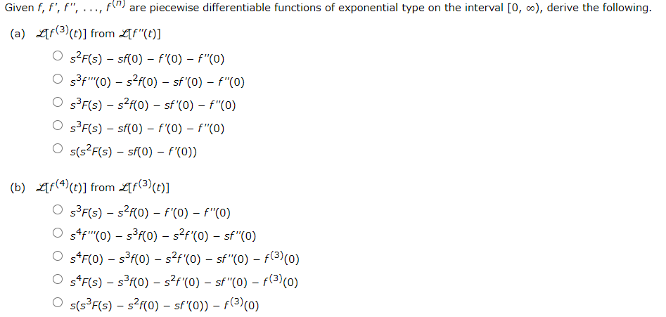 Solved Given f, f', f", are piecewise differentiable | Chegg.com