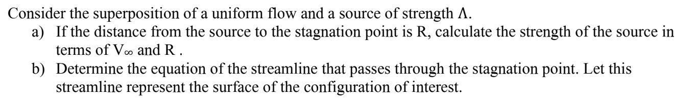 Solved Consider the superposition of a uniform flow and a | Chegg.com