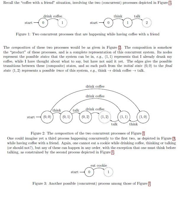 Model this situation of three concurrent processes | Chegg.com