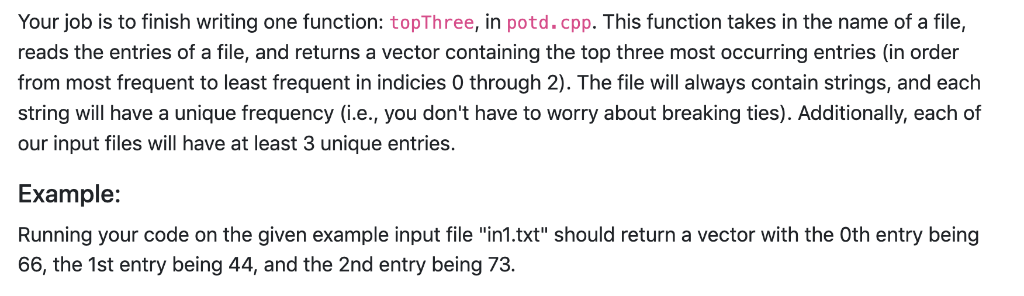 Solved //.h file #ifndef POTD_H #define POTD_H #include | Chegg.com