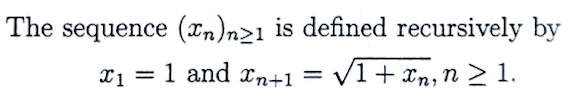 Solved Recursive Sequence, prove strictly increasing, is | Chegg.com