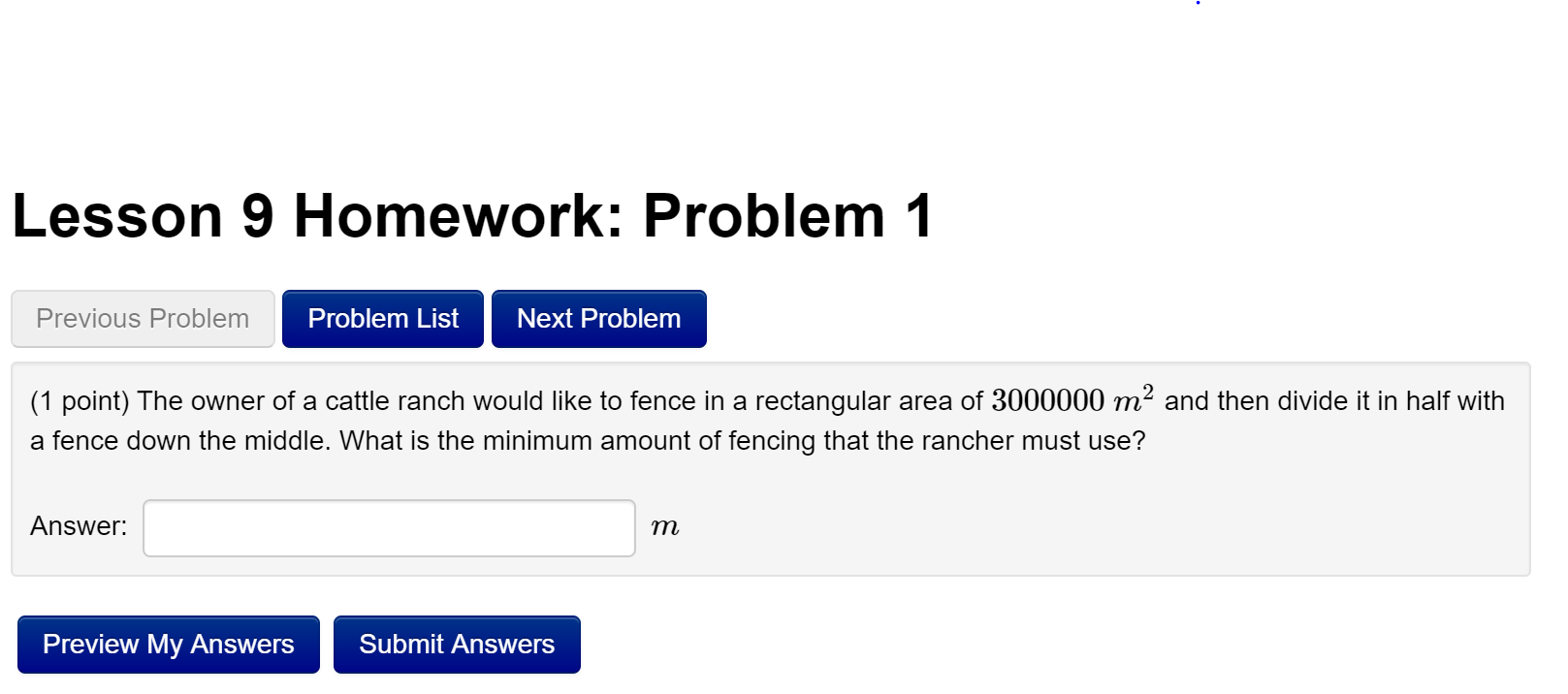 Solved Lesson 9 Homework: Problem 1 Previous Problem Problem | Chegg.com