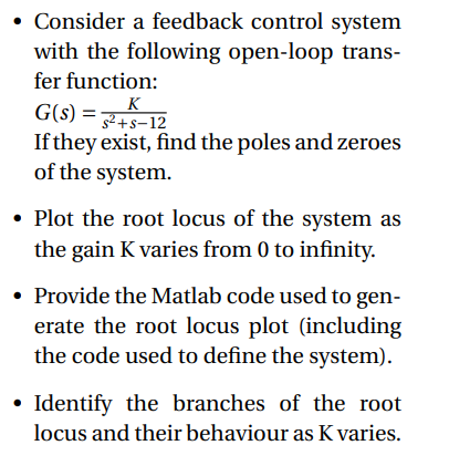 Consider a feedback control system with the | Chegg.com