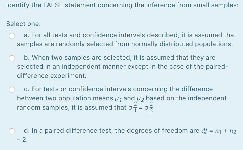 Solved Identify the FALSE statement concerning the inference | Chegg.com