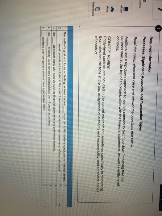 Solved Processes, Significant Accounts, and Transaction | Chegg.com