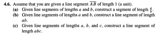 Solved 4.6. Assume that you are given a line segment AB of | Chegg.com
