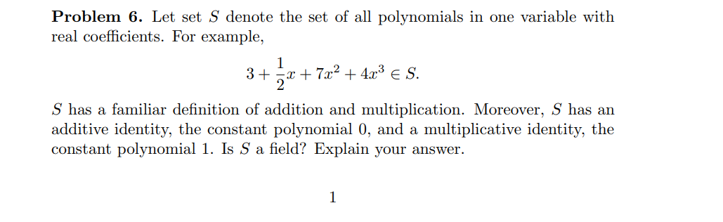 Solved Problem 6. Let set S denote the set of all | Chegg.com