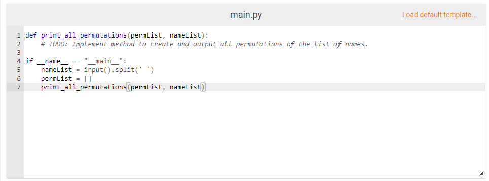Solved Write a program that lists all ways people can line | Chegg.com