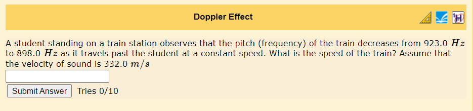 Solved Doppler Effect A student standing on a train station | Chegg.com