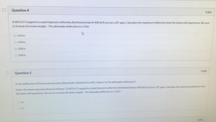 A W21X73 supports a superimposed uniformly | Chegg.com