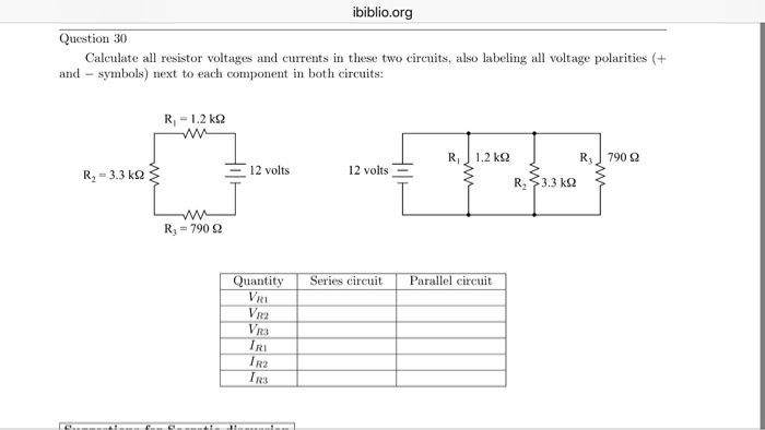 Solved Calculate all resistor voltages and currents in these | Chegg.com