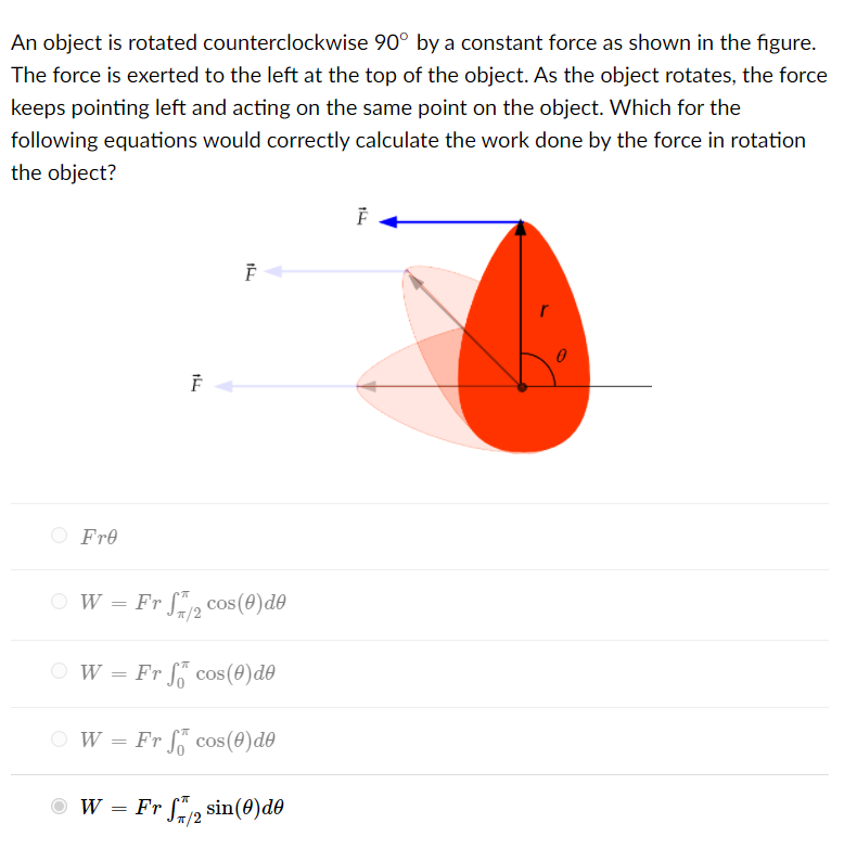 Solved An object is rotated counterclockwise 90° by a | Chegg.com