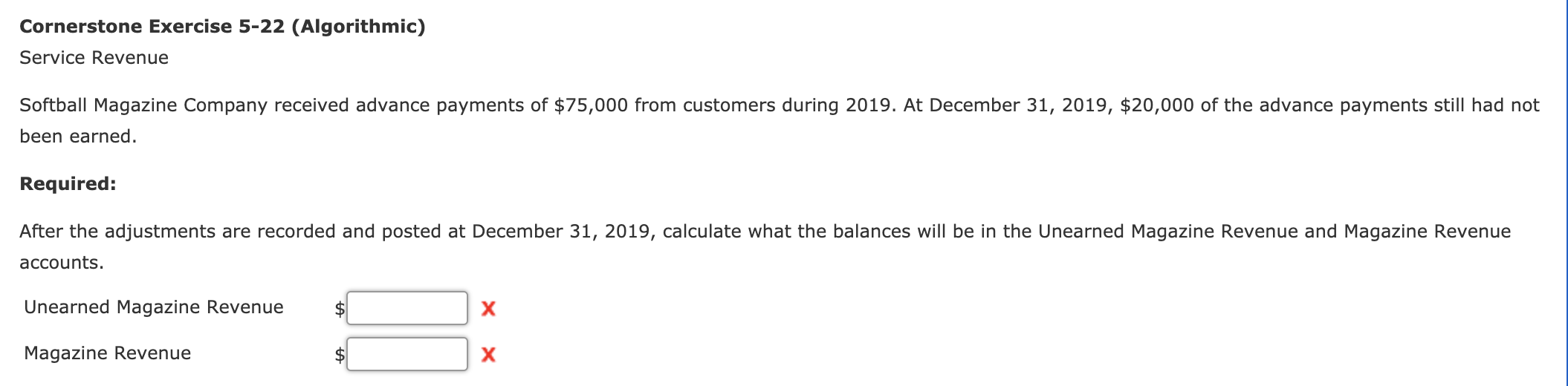 Solved Cornerstone Exercise 5-22 (Algorithmic) Service | Chegg.com