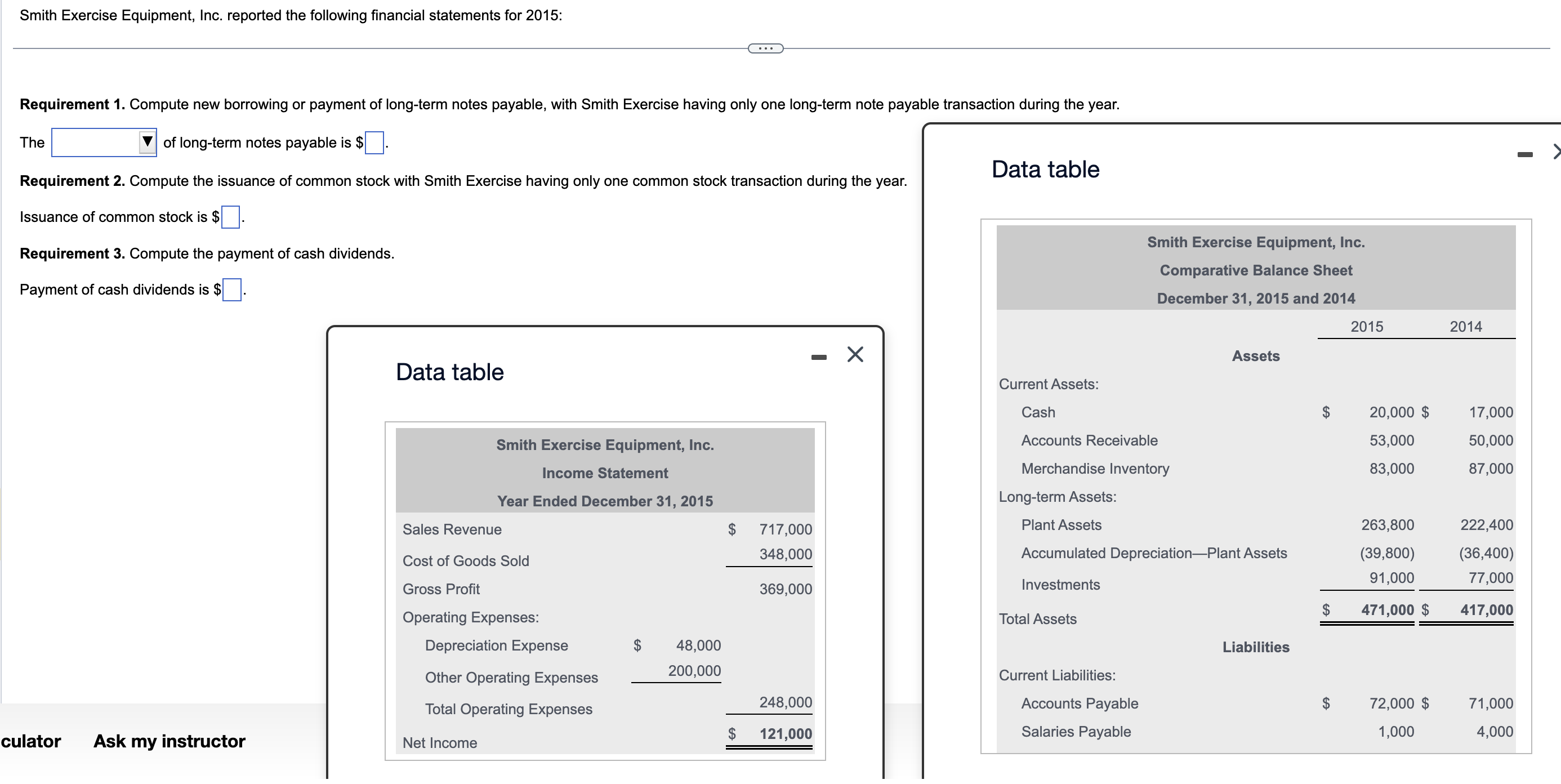 Solved Requirement 1. Compute new borrowing or payment of | Chegg.com