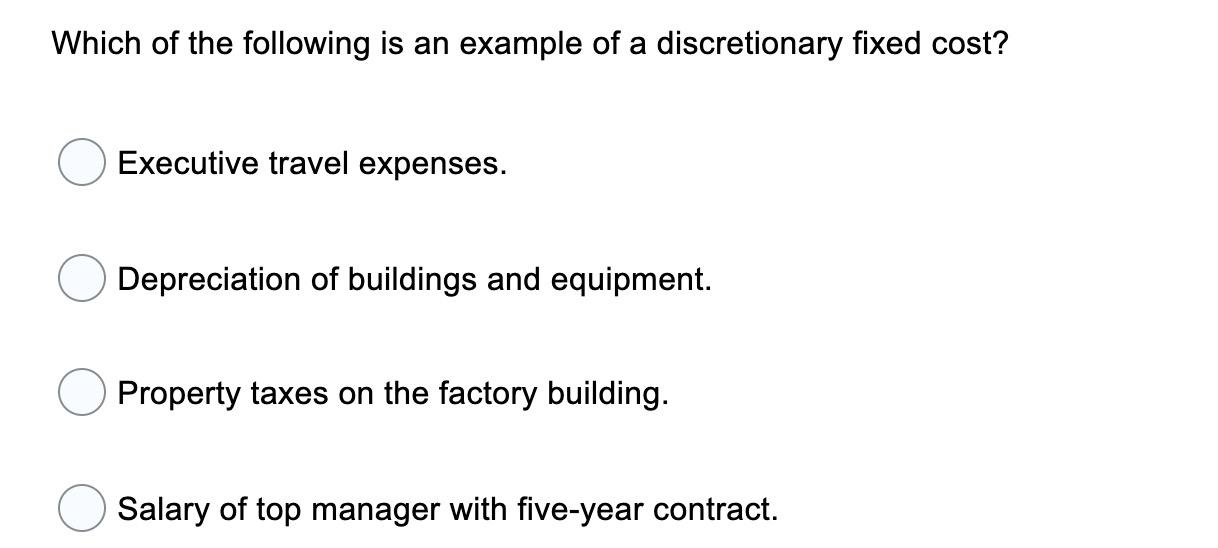Solved Which of the following is an example of a | Chegg.com
