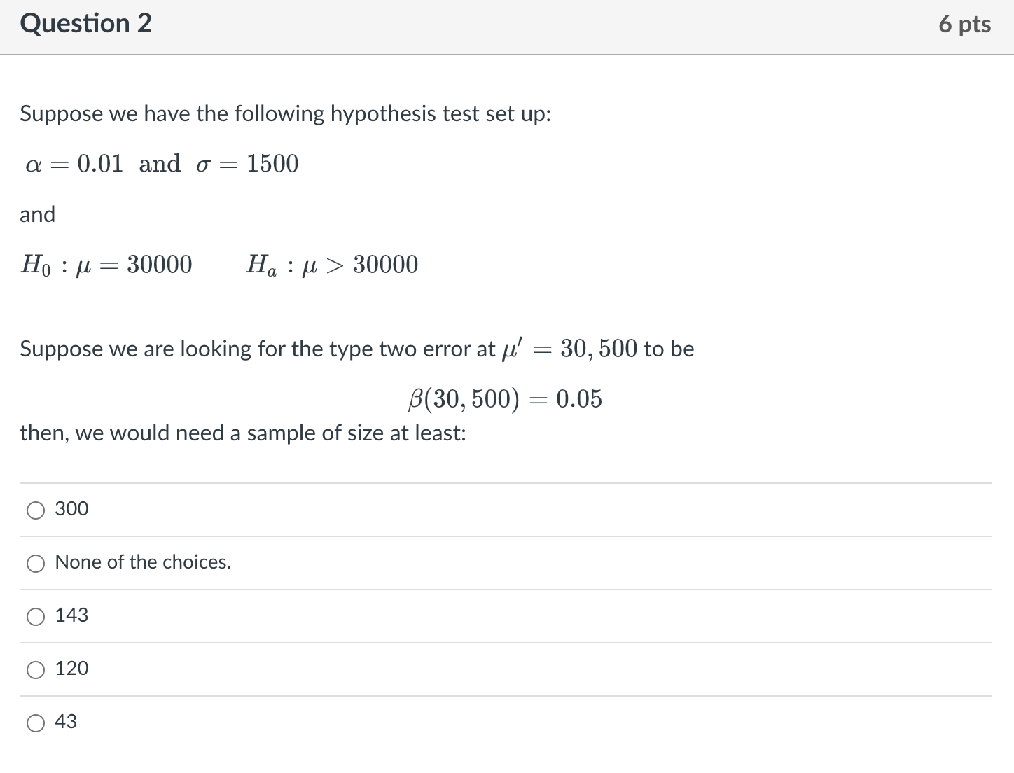 Solved Suppose we have the following hypothesis test set up: | Chegg.com