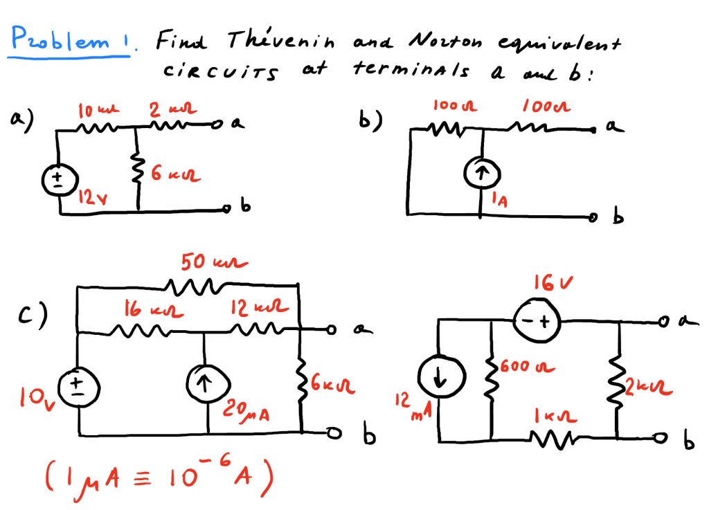 Solved Find Thevenin and Norton equivalent circuits at | Chegg.com