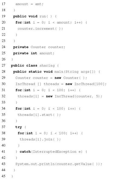 Solved 17 amount = amt; 18 19 20 public void run() { for | Chegg.com