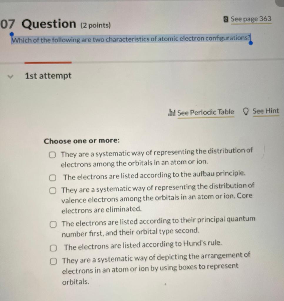 Solved Which of the following are two characteristics of | Chegg.com