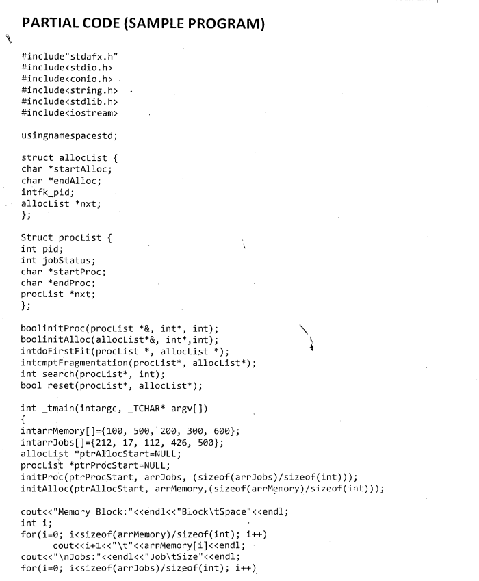 Solved Using C++ Using the partial code given. complete the | Chegg.com Solved Using C++ Using the partial code given. complete the | Chegg.com