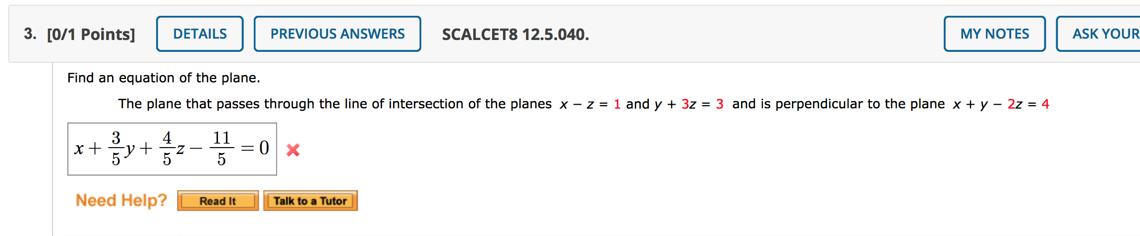 Solved 3. [0/1 Points] DETAILS PREVIOUS ANSWERS SCALCET8 | Chegg.com