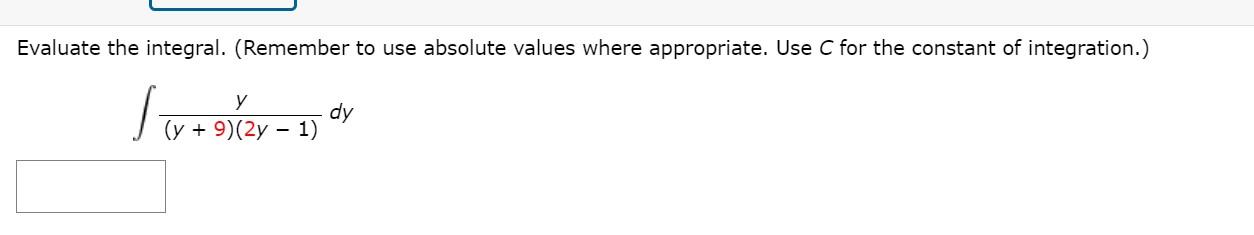 Solved Evaluate the integral. (Remember to use absolute | Chegg.com