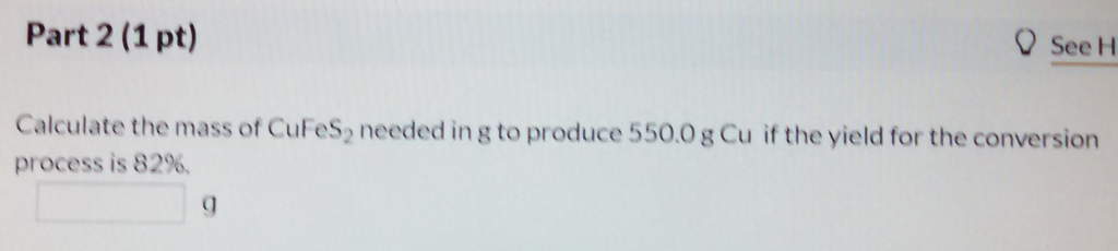 Solved Chalcopyrite (CuFeS2) is an abundant copper mineral | Chegg.com