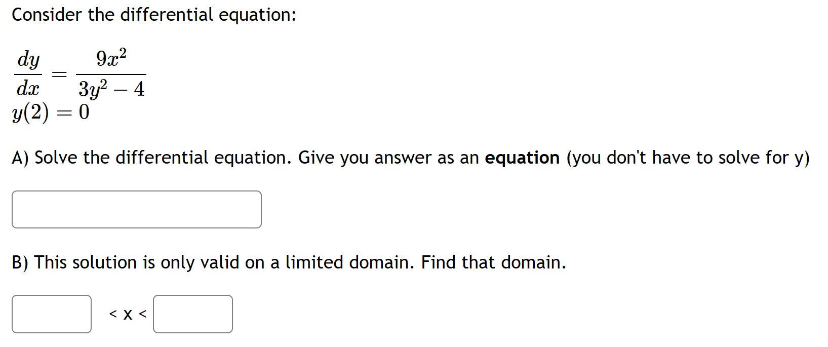 Solved Consider the differential equation: | Chegg.com