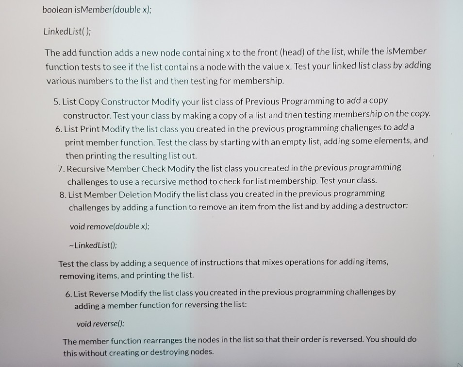 Solved 1. Using an appropriate definition of ListNode, | Chegg.com