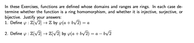 Solved In these Exercises, functions are defined whose | Chegg.com