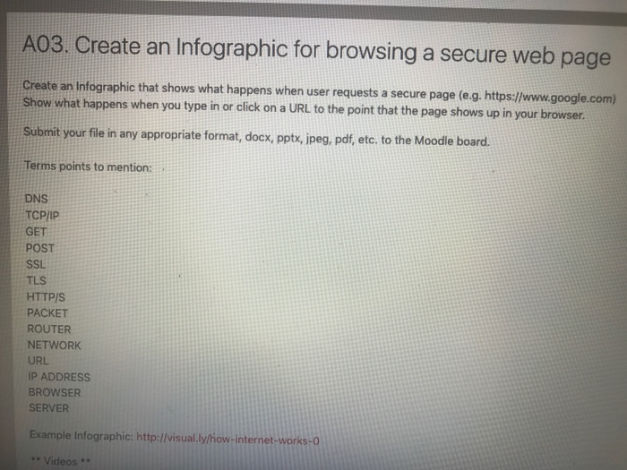 Solved A03. Create an Infographic for browsing a secure web | Chegg.com