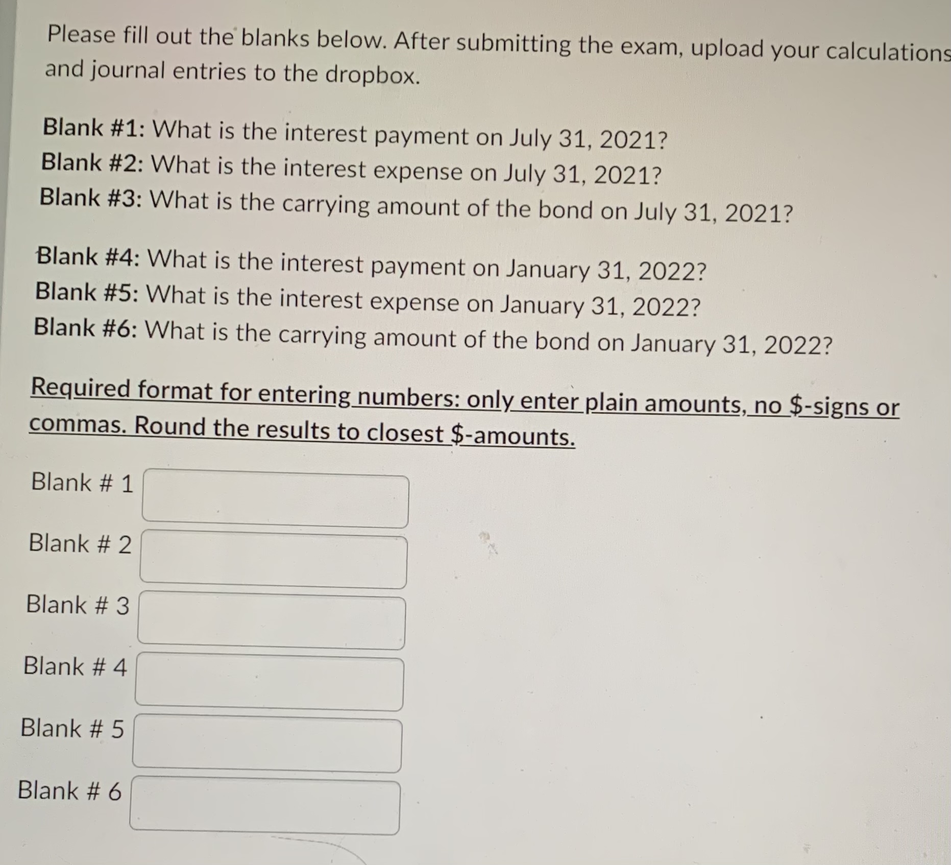 Solved Please fill out the blanks below. After submitting | Chegg.com