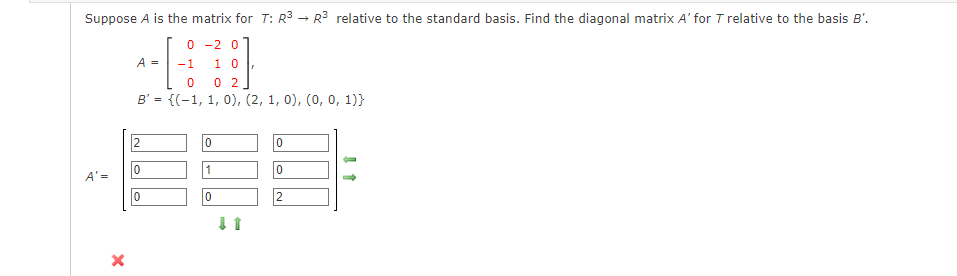 Solved Suppose A is the matrix for T:R3→R3 relative to the | Chegg.com