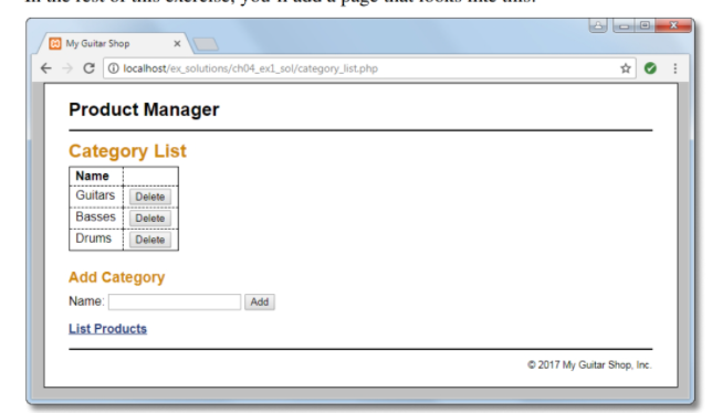 Test the Product Manager application 1. Start the | Chegg.com