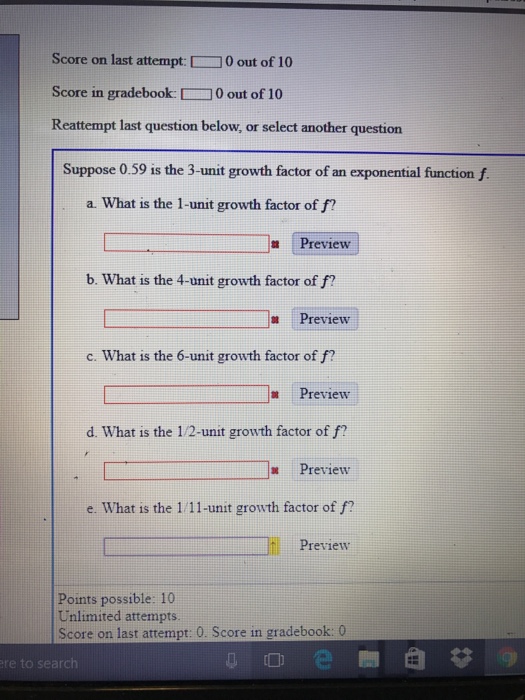 Solved Score on last attempt. 0 out of 10 score in | Chegg.com
