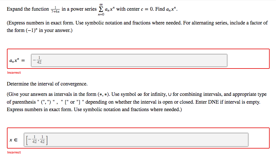 Solved Expand the function in a power series anx" with | Chegg.com