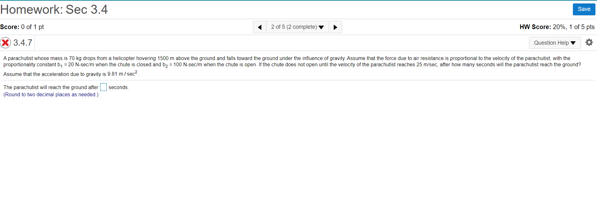 Solved Homework Sec 3 4 Save Score 0 Of 1 Pt 2 Of 5 2
